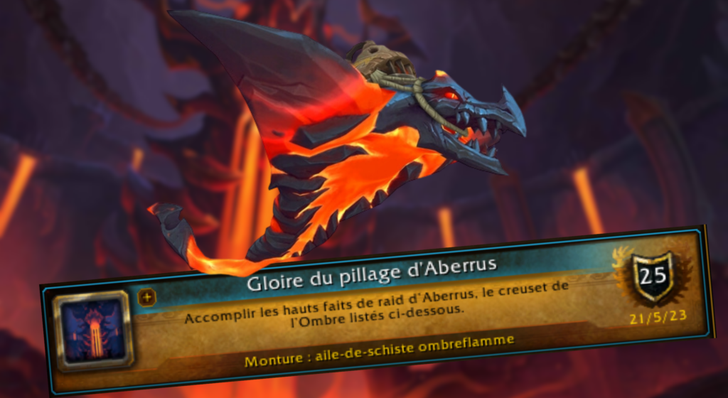 Aile-de-schiste ombreflamme - Guide monture WoW - Les Goules